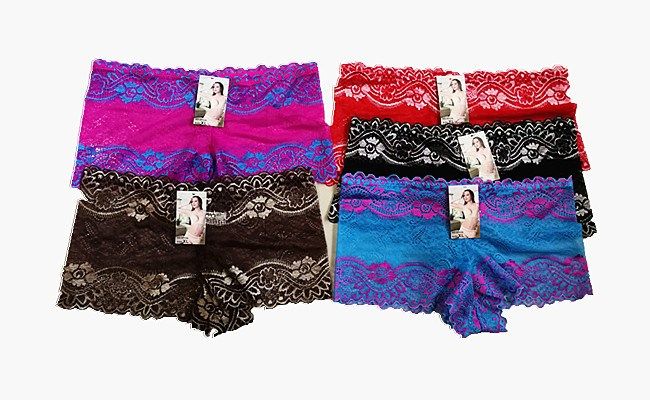 120 Wholesale Womens Lace Boxer Shorts At