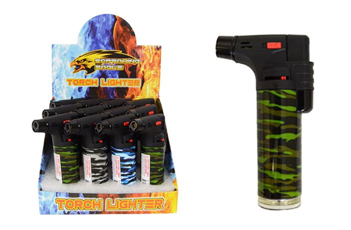 24 Wholesale Torch Lighter Camo - at - wholesalesockdeals.com