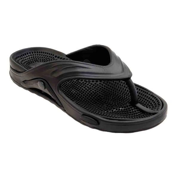 48 Wholesale Mens Thong Sandals In Black At