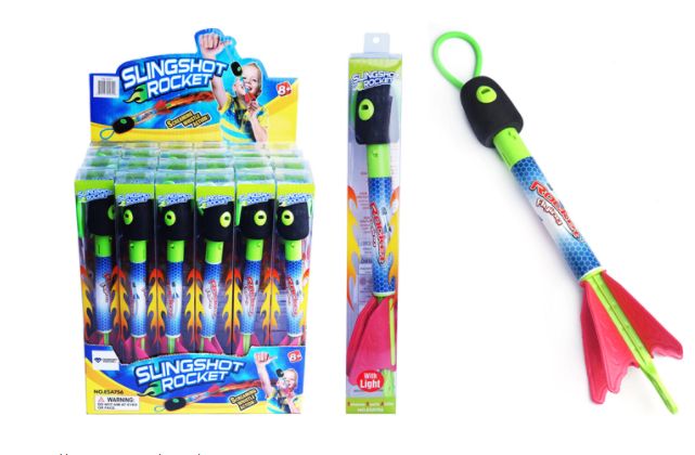 24 Wholesale Light Up Slingshot Rocket - at - wholesalesockdeals.com