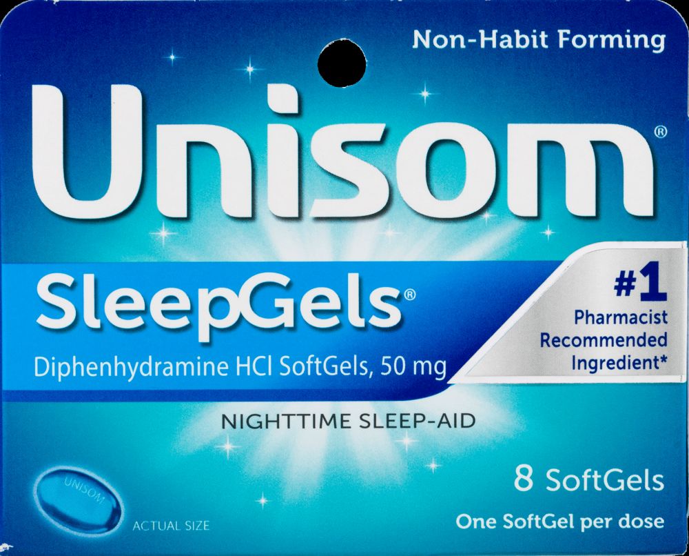 12 Wholesale Unisom Sleep Aid Gels 8ct - at - wholesalesockdeals.com